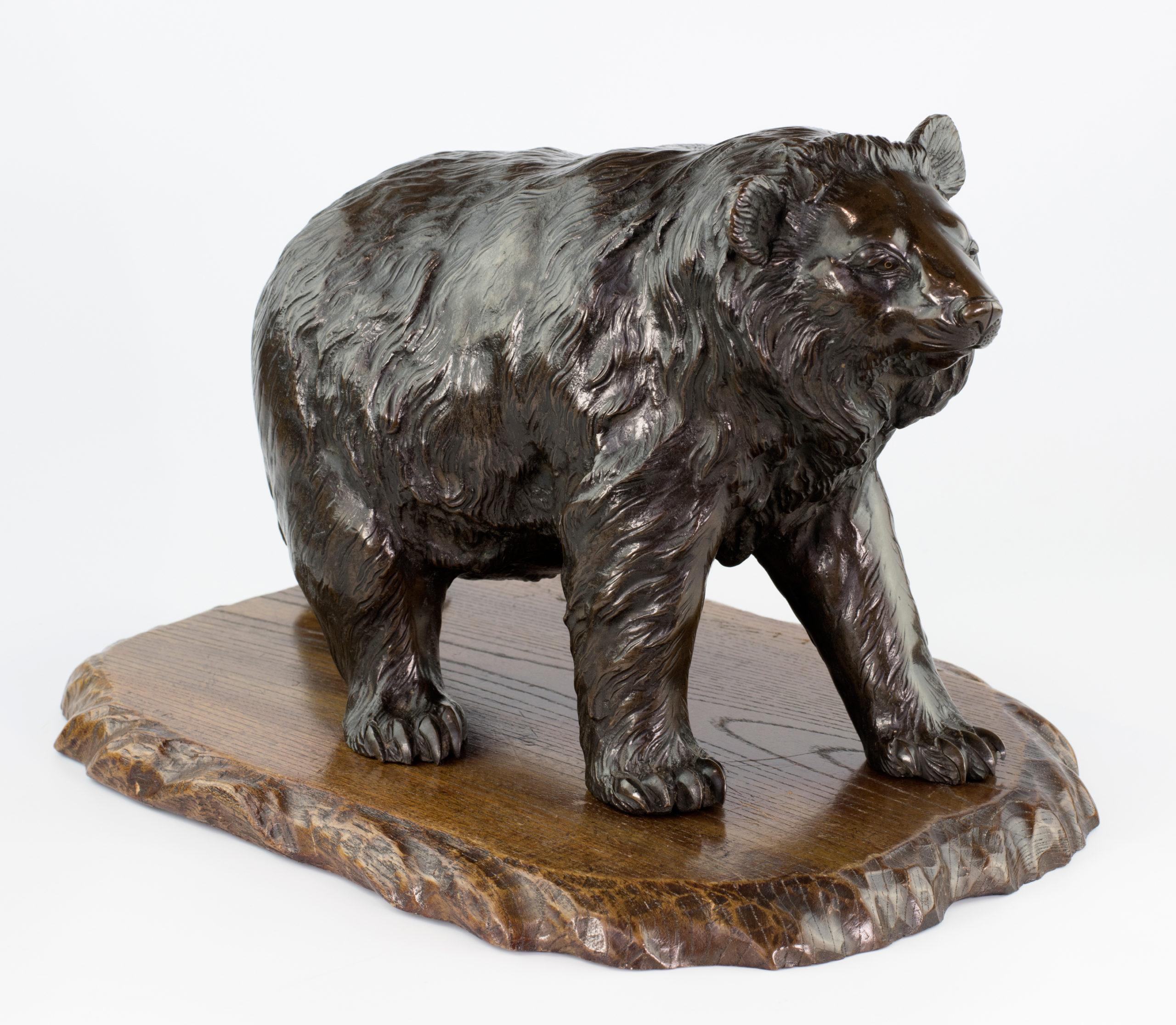 Large Japanese Bronze Bear Okimono – Akasofu Gyokko For Sale at 1stDibs
