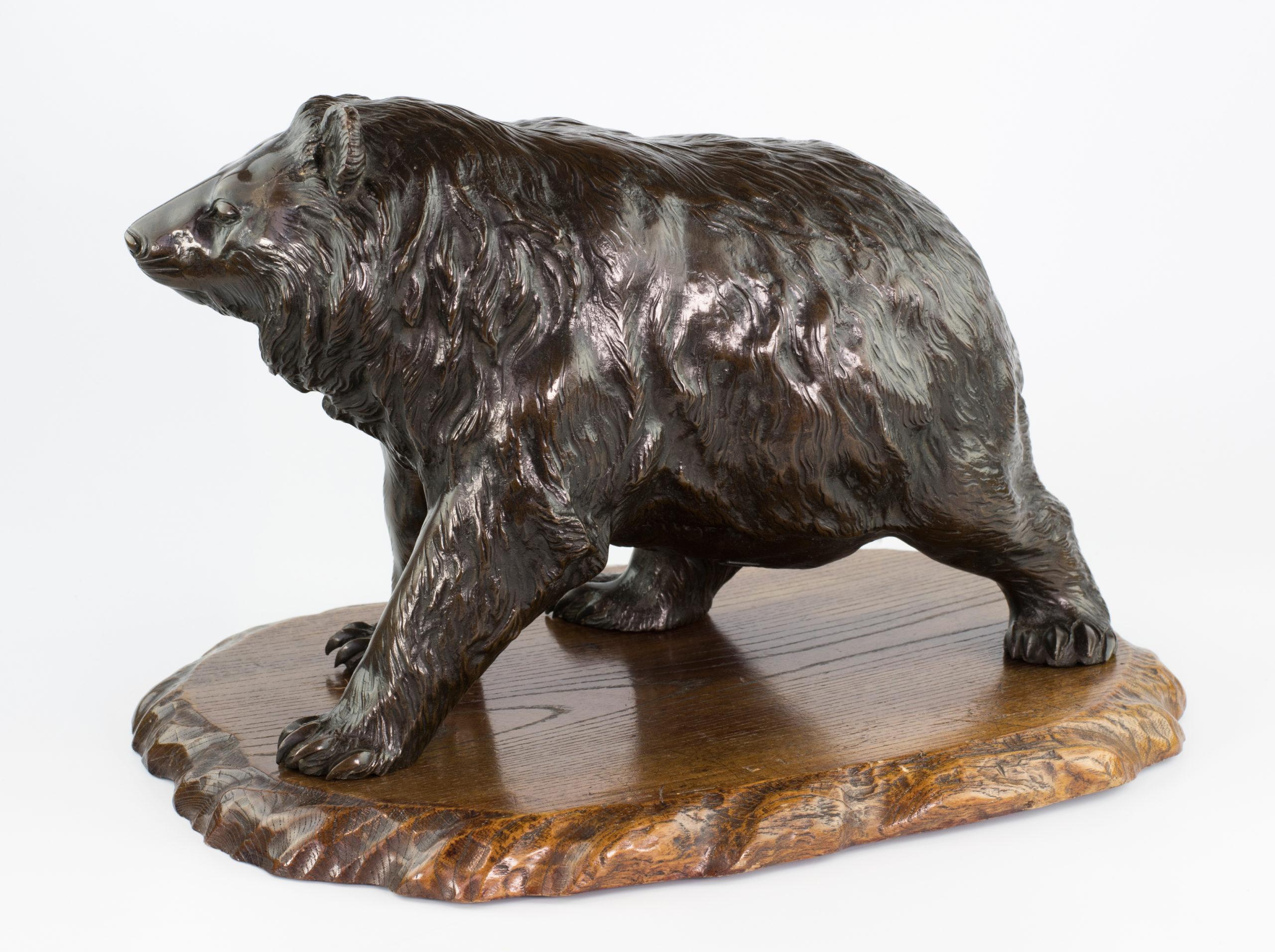 Large Japanese Bronze Bear Okimono – Akasofu Gyokko For Sale at 1stDibs