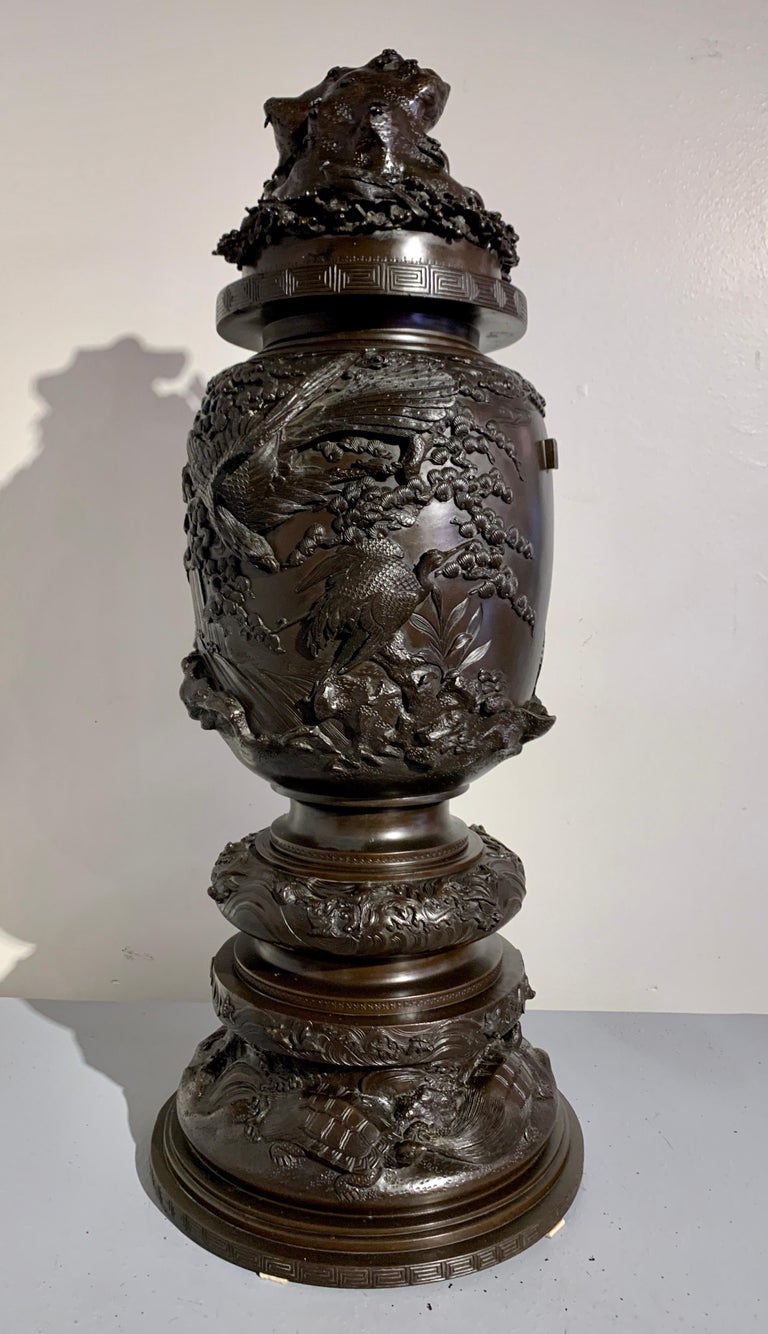Large Japanese Bronze Koro Incense Burner, Meiji Period, 19th Century ...