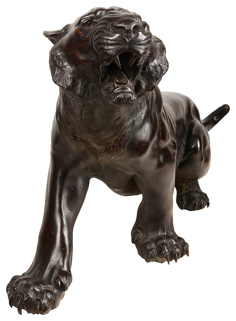 Large Japanese Bronze Meiji Period Tiger at 1stDibs | japanese bronze ...