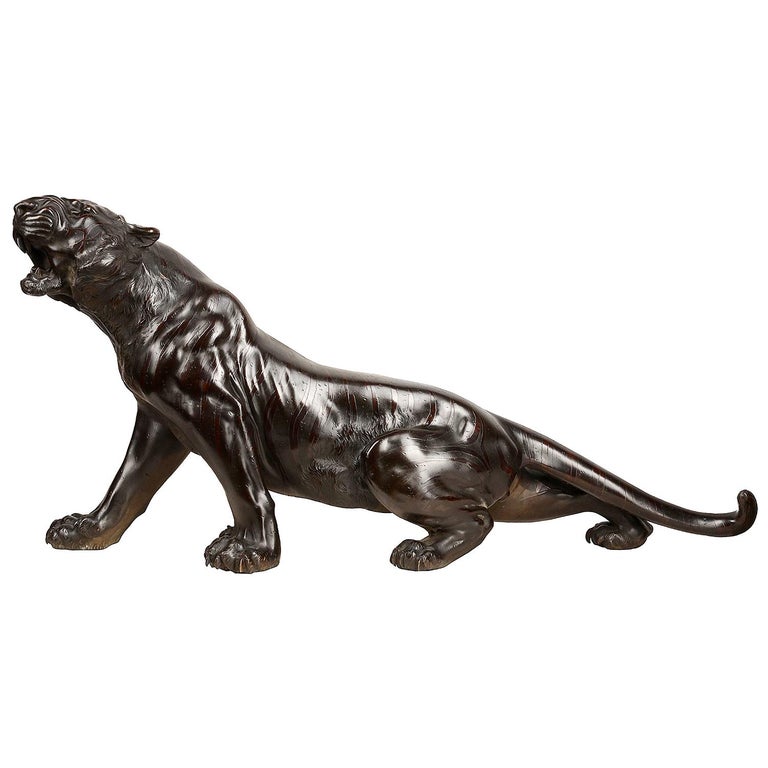 Large Japanese Bronze Meiji Period Tiger at 1stDibs | japanese bronze ...