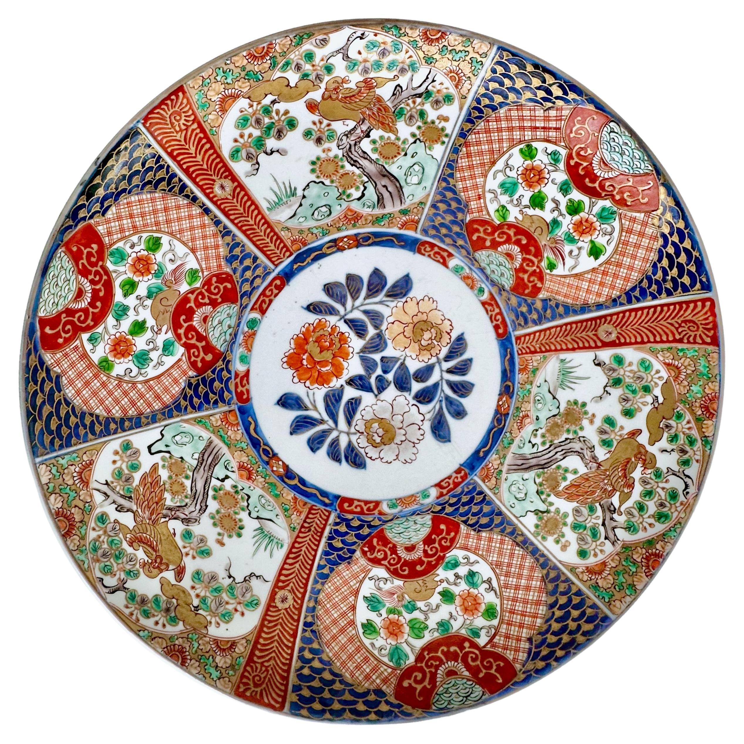 Large Japanese Imari Porcelain Charger at 1stDibs