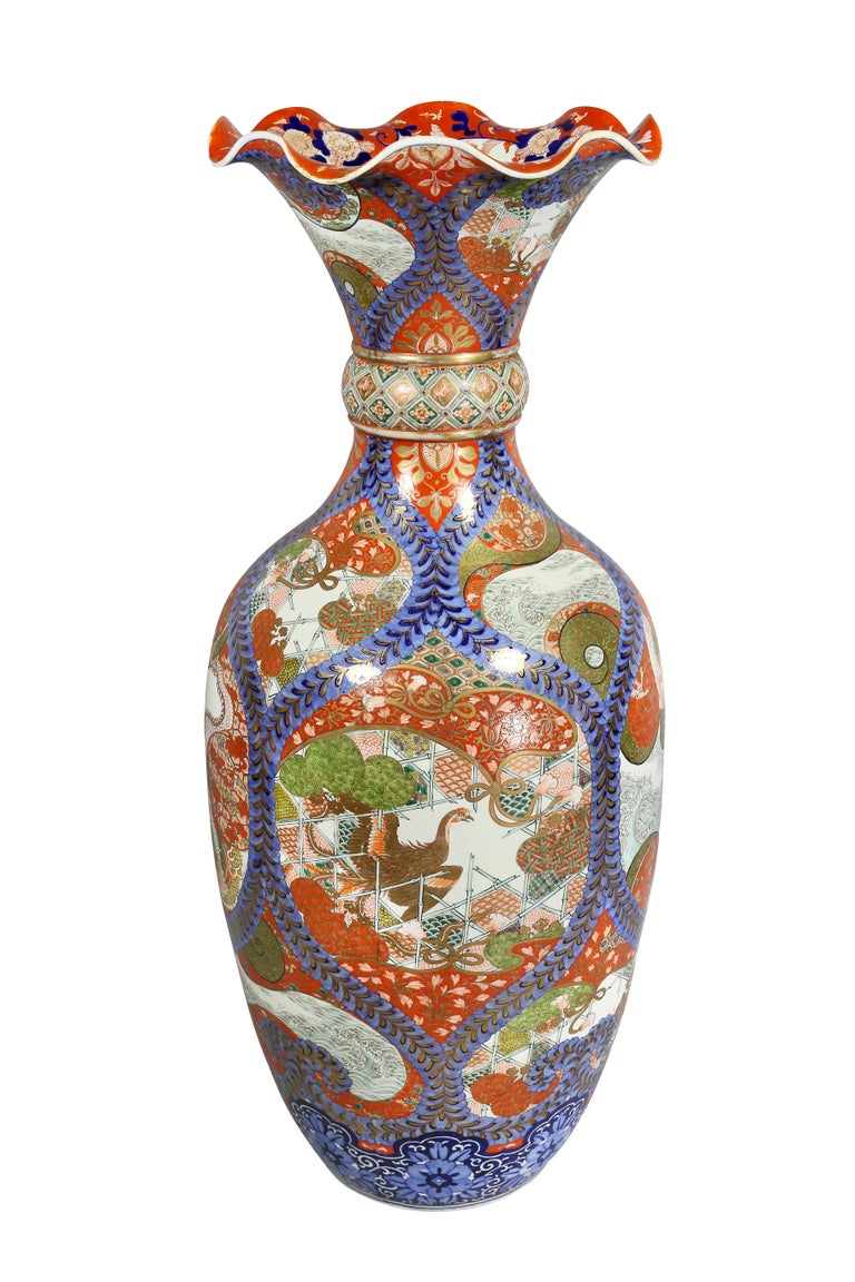 Large Japanese Porcelain Palace Vase at 1stDibs