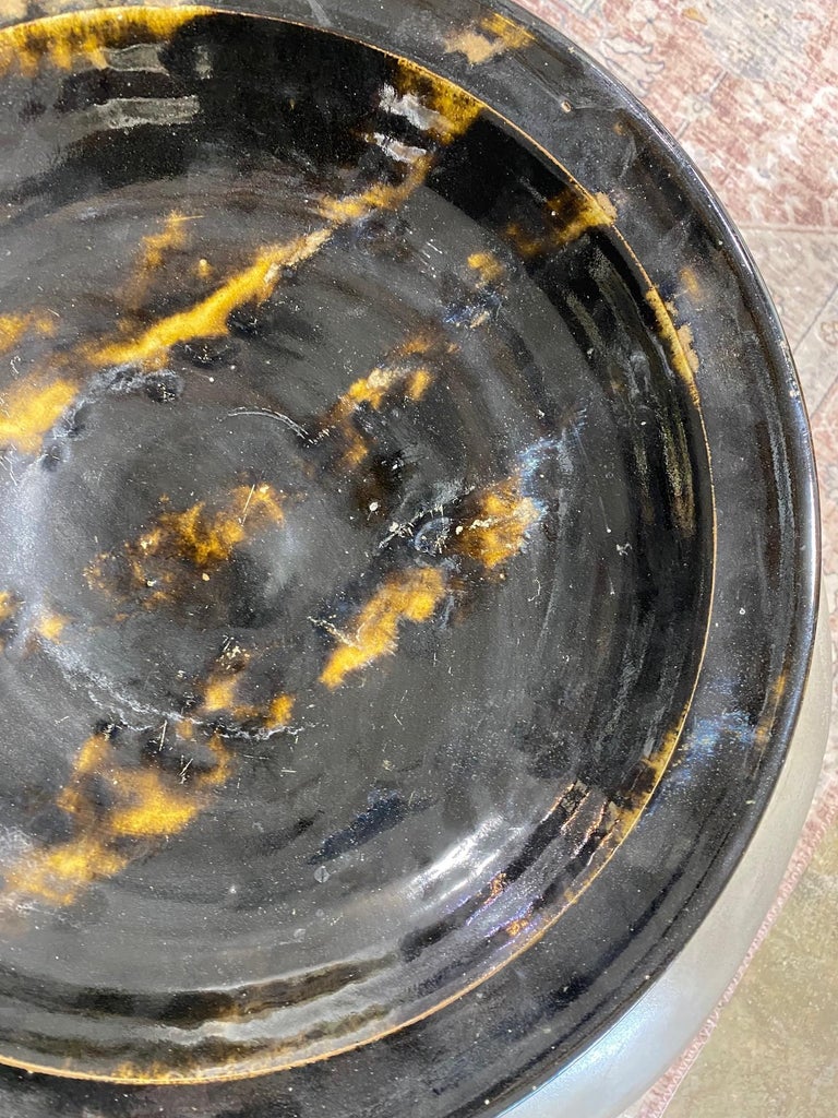 Large Japanese Pottery Charger in the Manner of Shoji Hamada and ...
