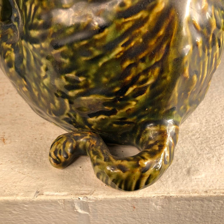 Large Japanese Vintage Hand Painted Monkey Sculpture at 1stDibs