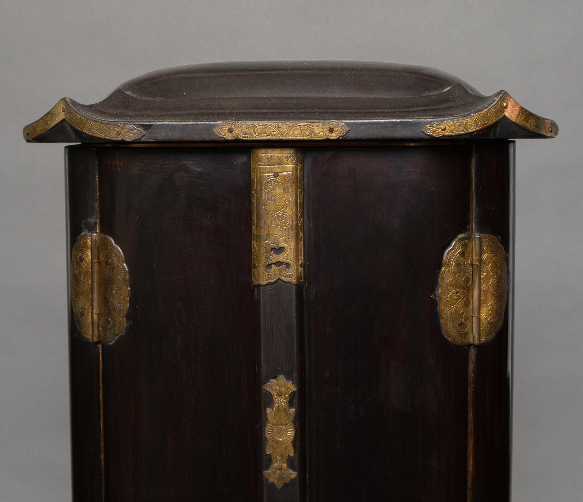 Large Japanese zushi 厨子 (portable shrine) housing the bodhisattva ...