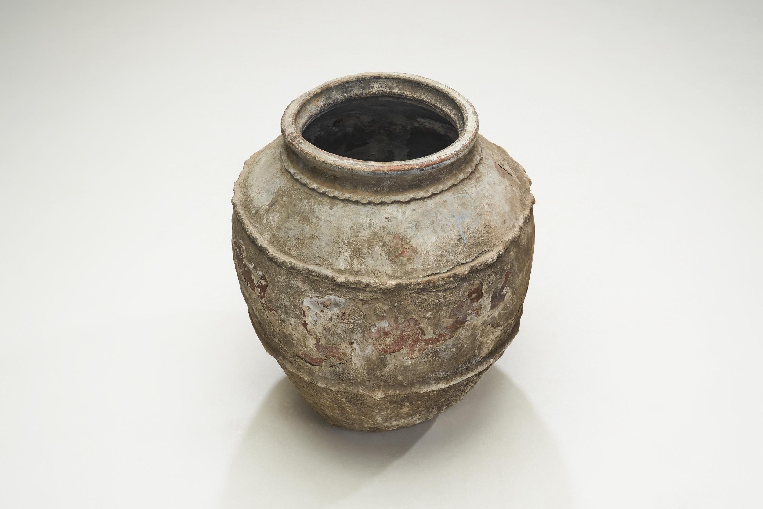 Large Javanese Terracotta Jar with Rings, Indonesia Early 20th Century ...