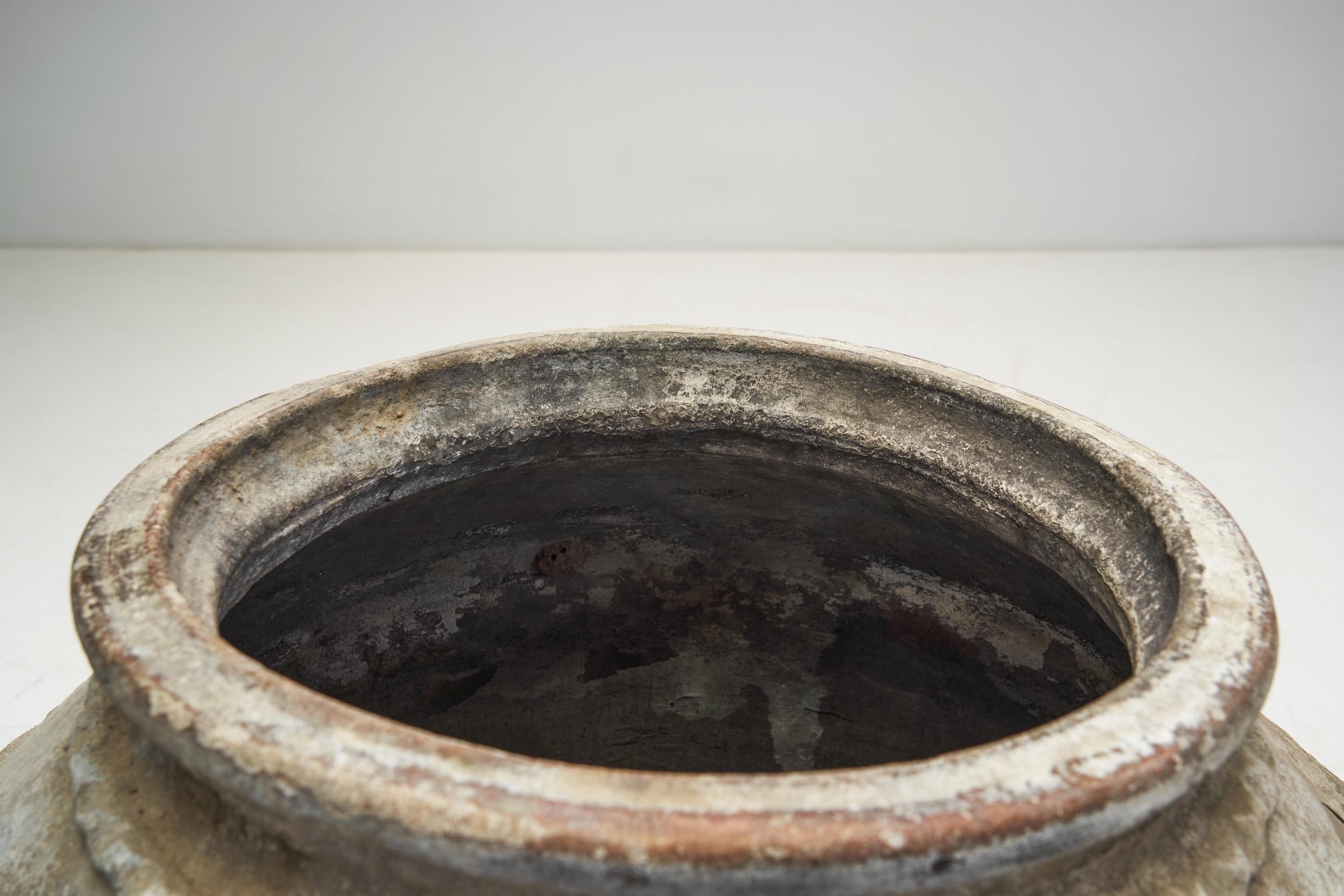 Large Javanese Terracotta Jar with Rings, Indonesia Early 20th Century ...