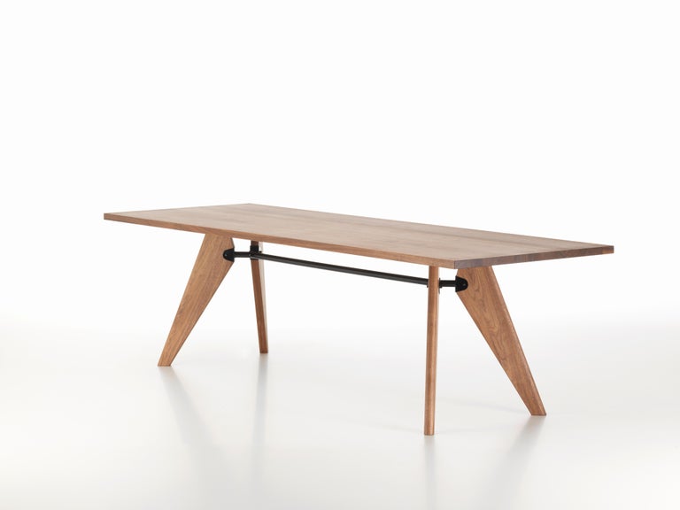 Large Jean Prouvé Table Solvay in American Walnut for Vitra For Sale at ...