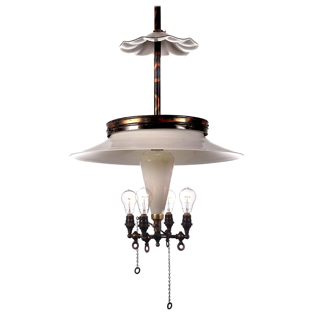 Porcelain Train Station Lamps - Large Collection at 1stDibs