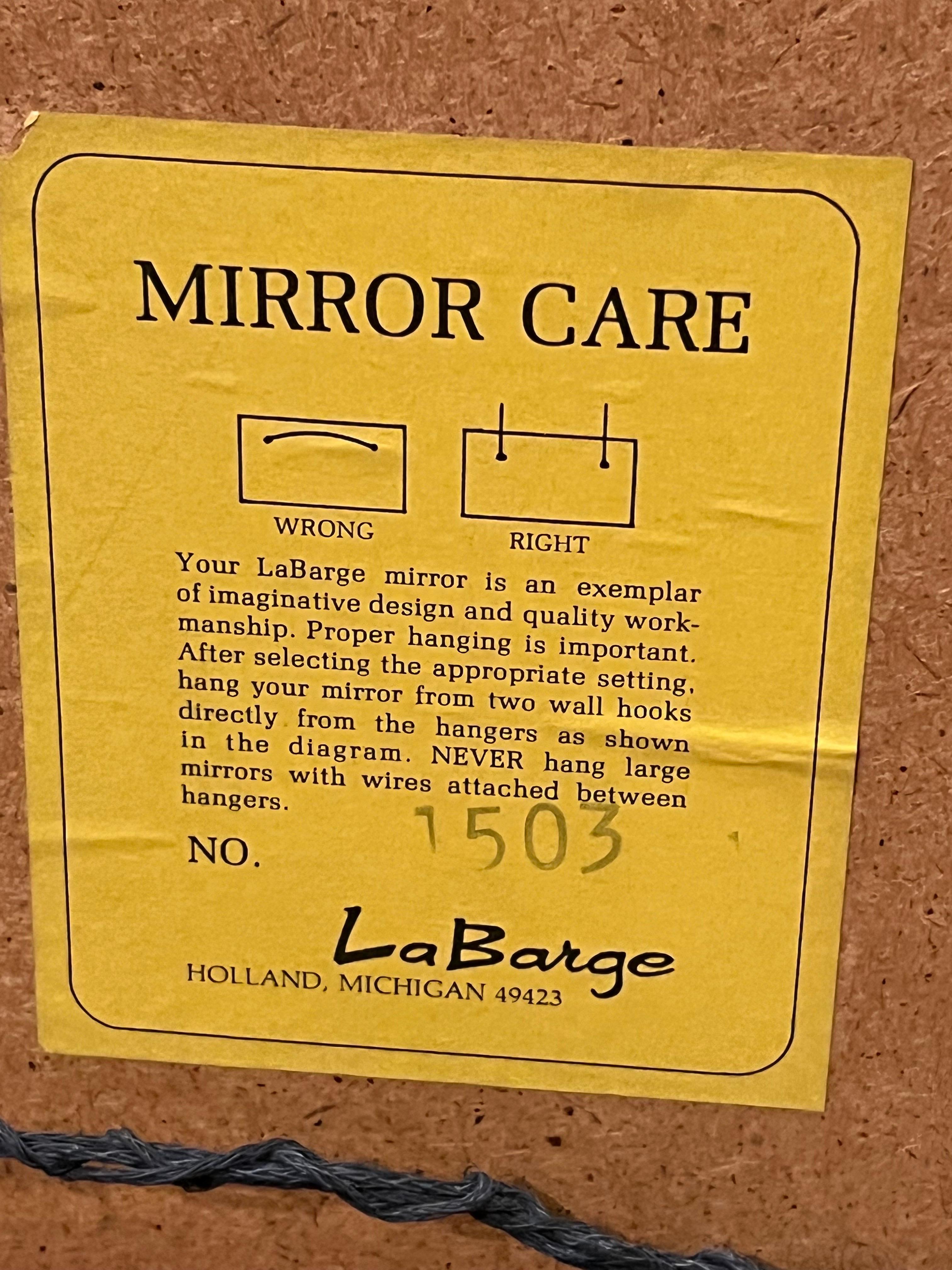 Large Labarge Octagonal Mirror with Label at 1stDibs