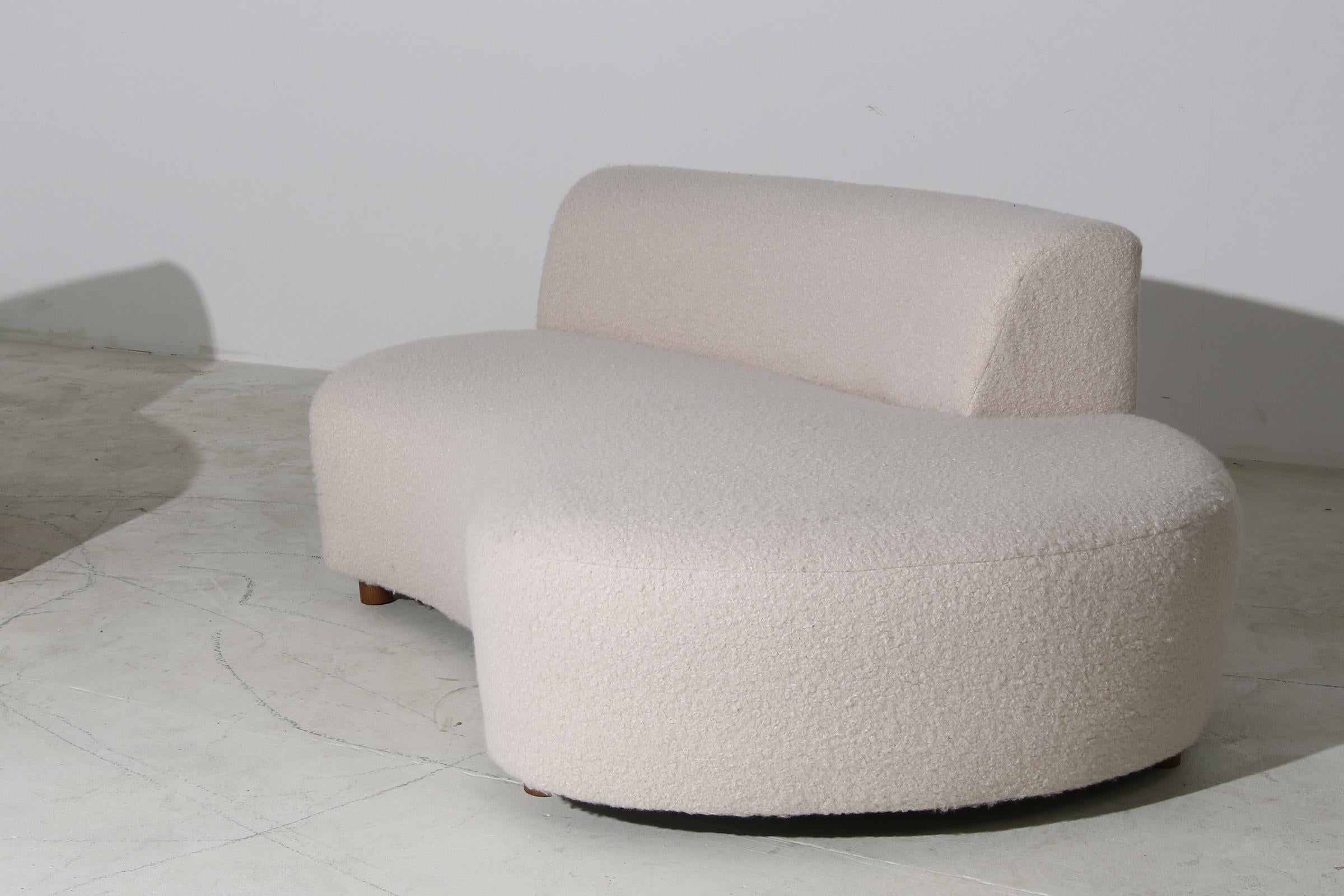 Large Landscape Nathan Lindberg Modular Curved Sofa Fur Boucle Pinewood ...