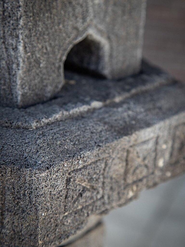 Large lavastone Lantern from Indonesia For Sale at 1stDibs
