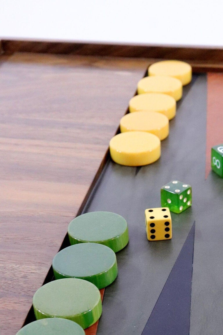 Large Leather and Walnut Reversible Games Table For Sale at 1stDibs