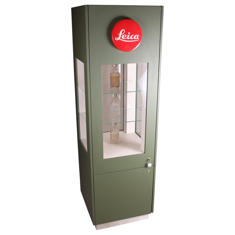 Large Leica Shop Display Cabinet at 1stDibs