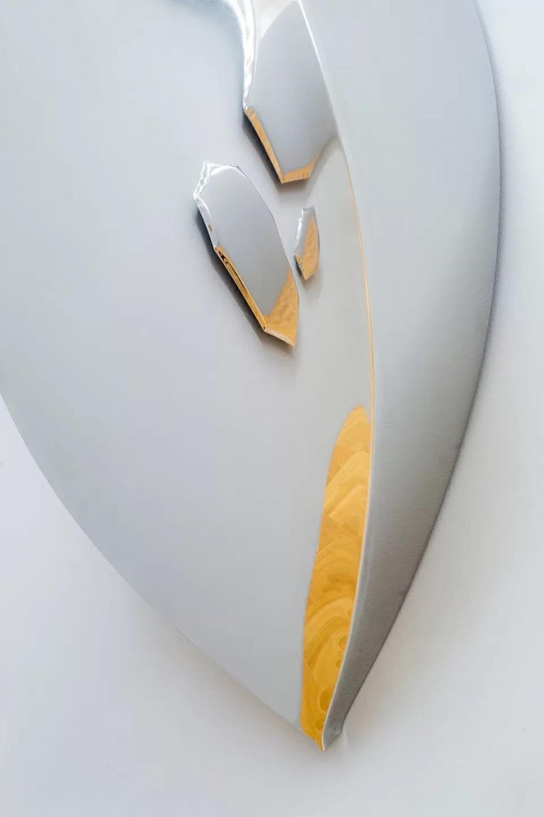 Large Leska Stainless Steel Wall Mirror by Zieta For Sale at 1stDibs