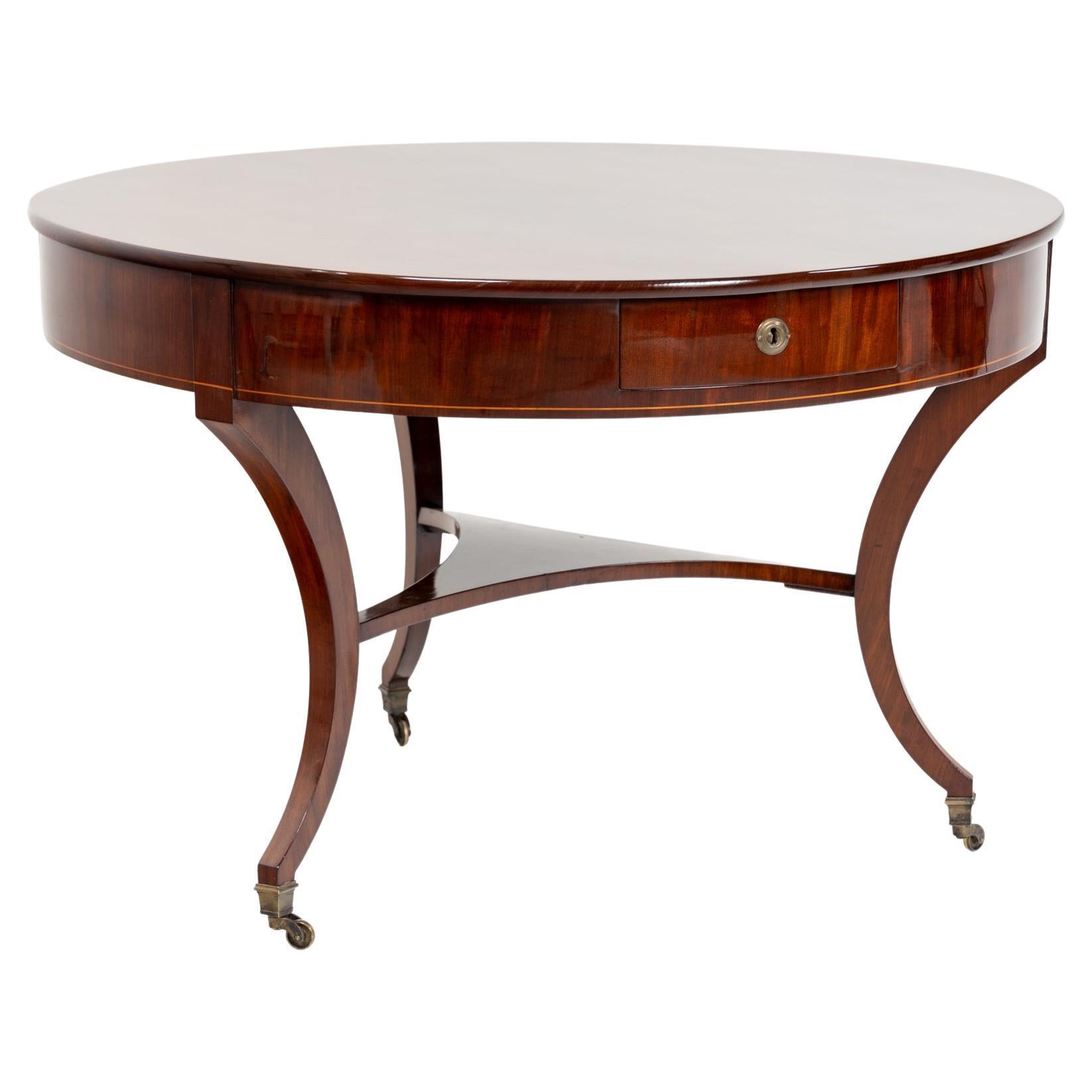 Large Library Table on Castors, Hamburg / Altona, circa 1830 For Sale ...