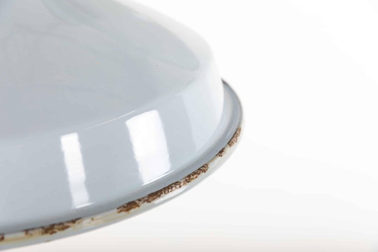 Large Light Blue Vintage Industrial Enamel Simplex England Pendant Lamp ...