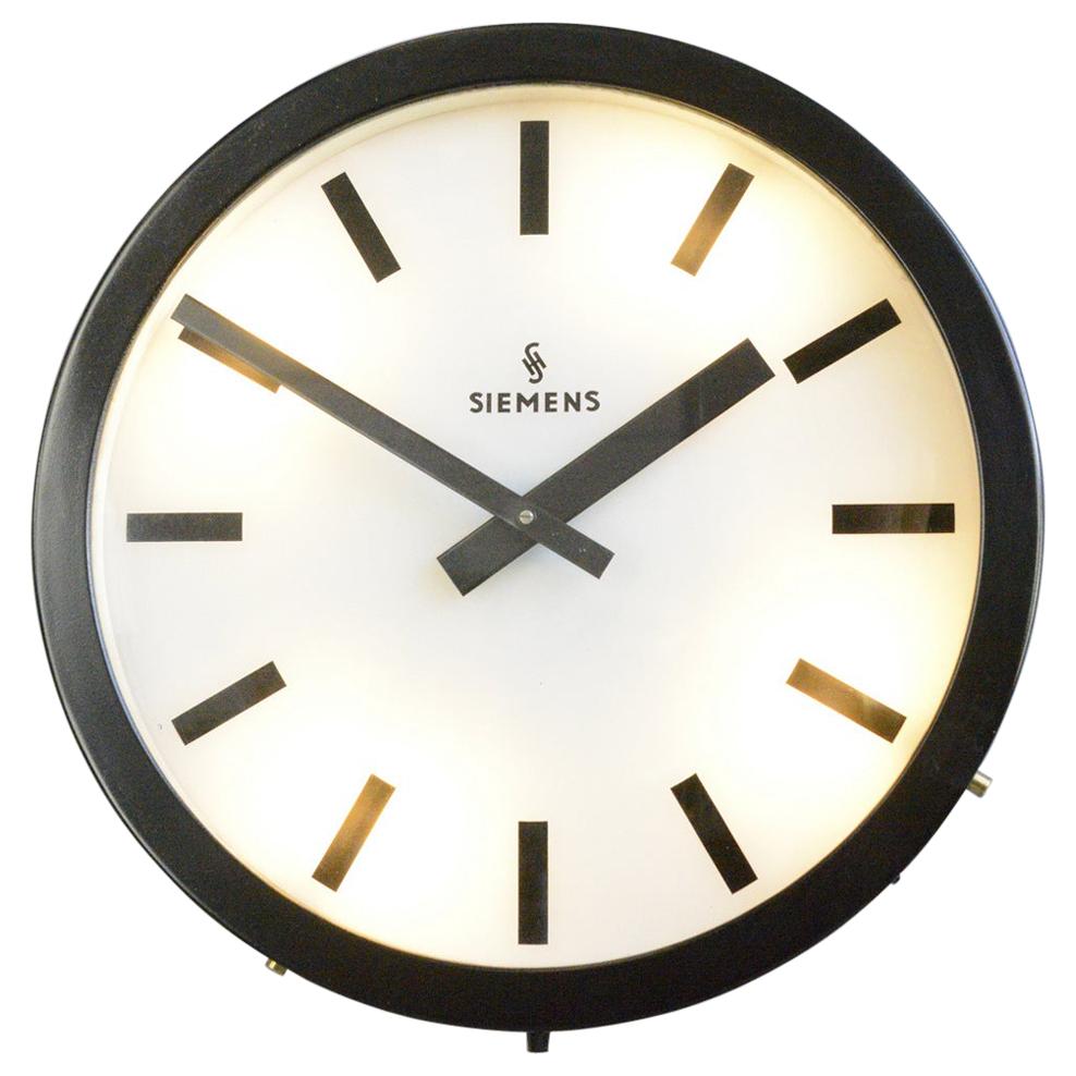 Large Siemens Factory Industrial or Station Wall Clock For Sale at 1stDibs