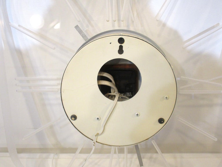 Large Light Up Howard Miller Lucite Wall Clock For Sale at 1stDibs ...