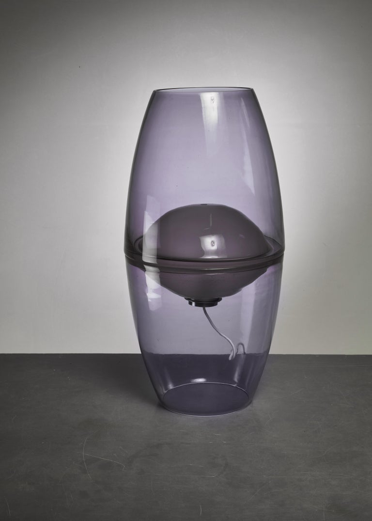 Large Lilac Glass Table or Floor Lamp For Sale at 1stDibs