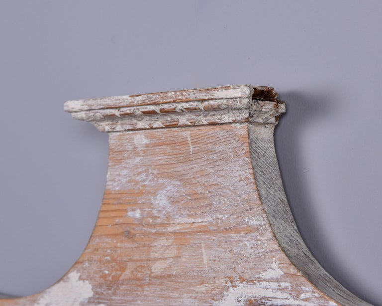 Large Limed Wooden Overdoor Split Pediment With Highly Carved Bottom ...