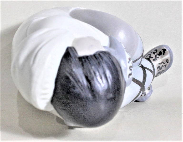 Large Lladro Yupik or Inuit Boy Crouched and Resting Figurine or ...