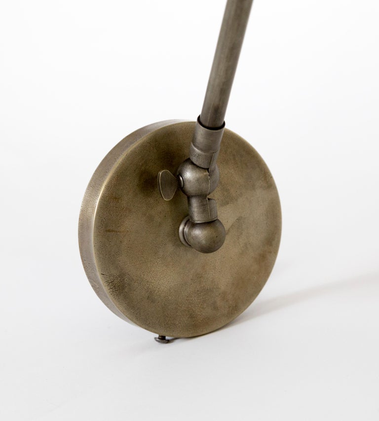 Large Long Armed Armed Sconce w/ Green Shade '2 Available' at 1stDibs