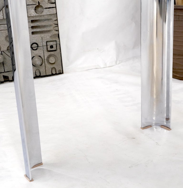 Large and Long Rounded Corners Stainless Steel Chrome Rectangle Console ...