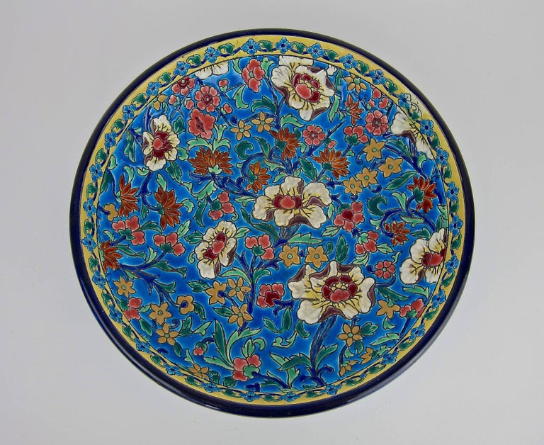 Large Longwy French Faience Centrepiece Bowl from the Art Deco Period ...