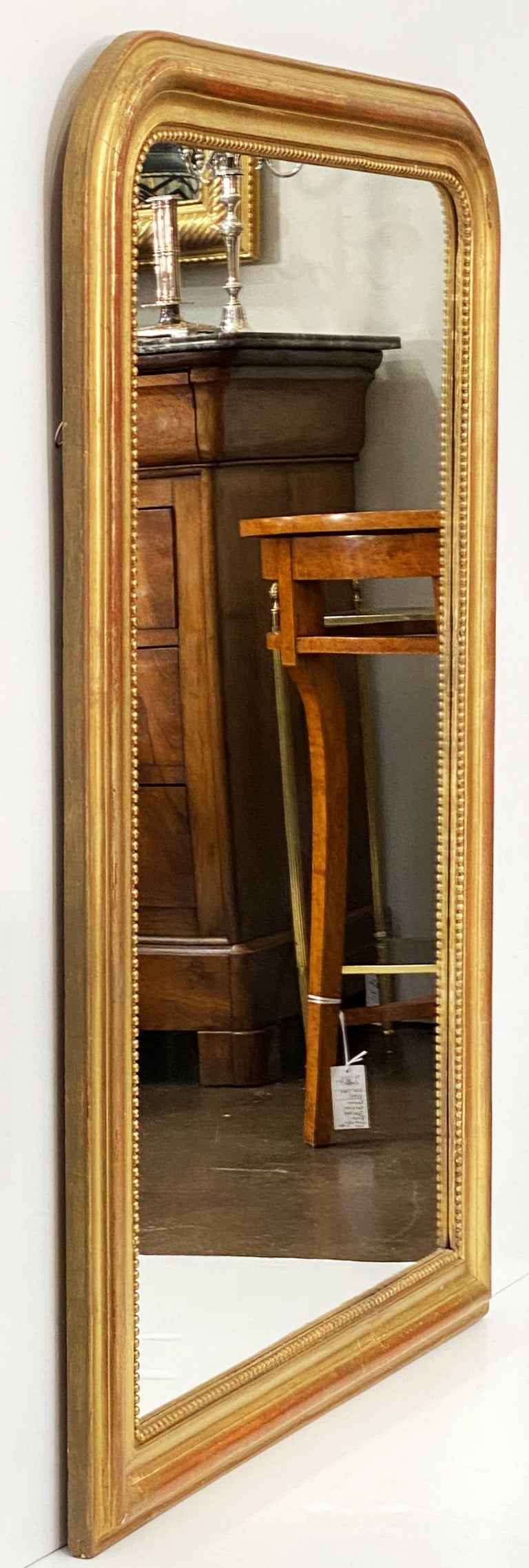 Large Louis Philippe Arch Top Gilt Mirror from France (H 44 1/4 x W 32 ...