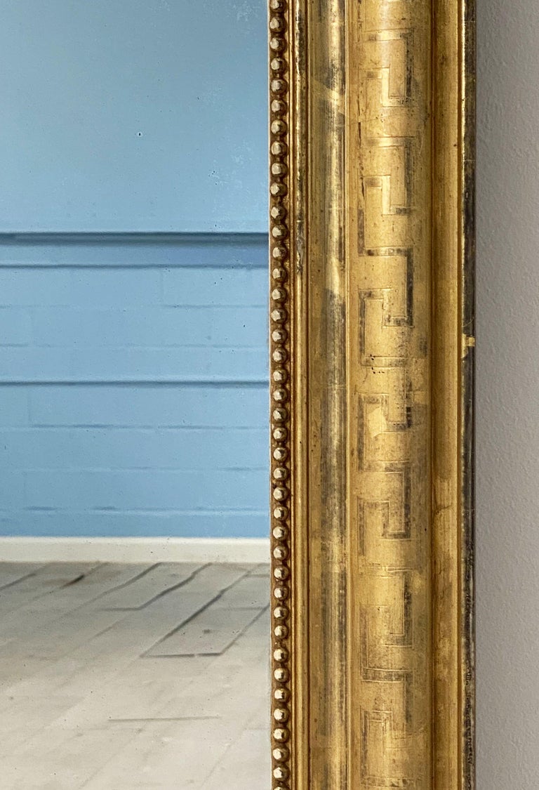 Large Louis Philippe Gilt Mirror with Arch Top from France (H 54 x W 38 ...