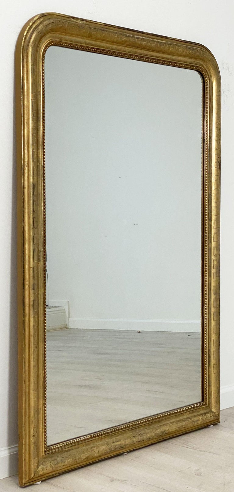 Large Louis Philippe Gilt Mirror with Arch Top from France (H 54 x W 38 ...