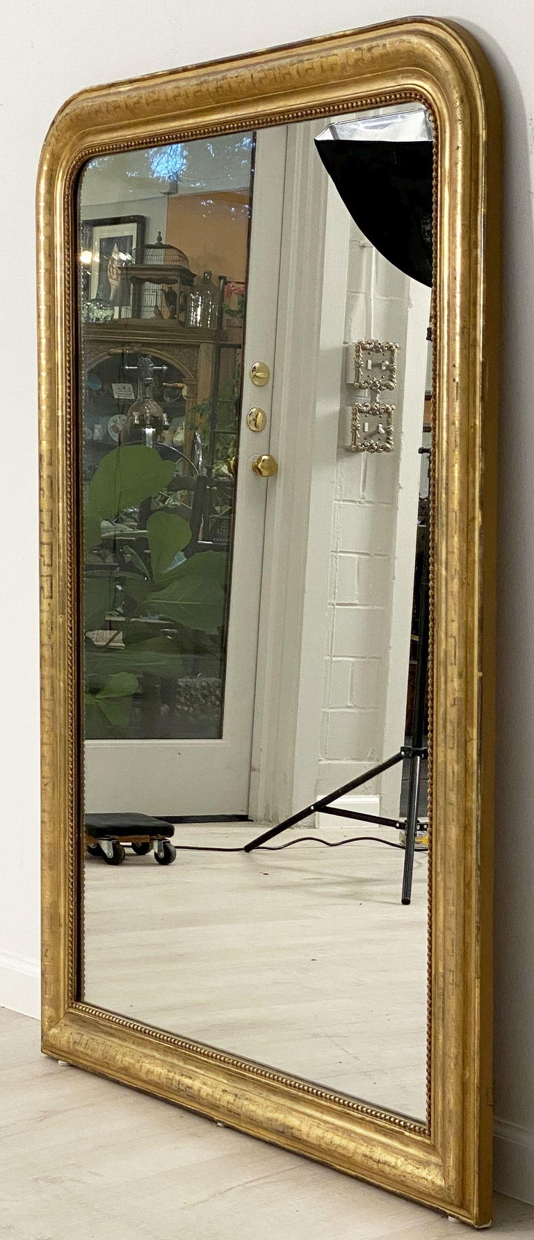 Large Louis Philippe Gilt Mirror with Arch Top from France (H 54 x W 38 ...