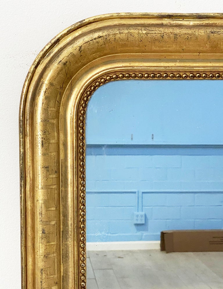 Large Louis Philippe Gilt Mirror with Arch Top from France (H 54 x W 38 ...
