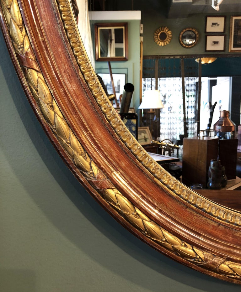 Large Louis Philippe Oval Framed Gilt Mirror (H 45 3/4 x W 36 3/4) at ...