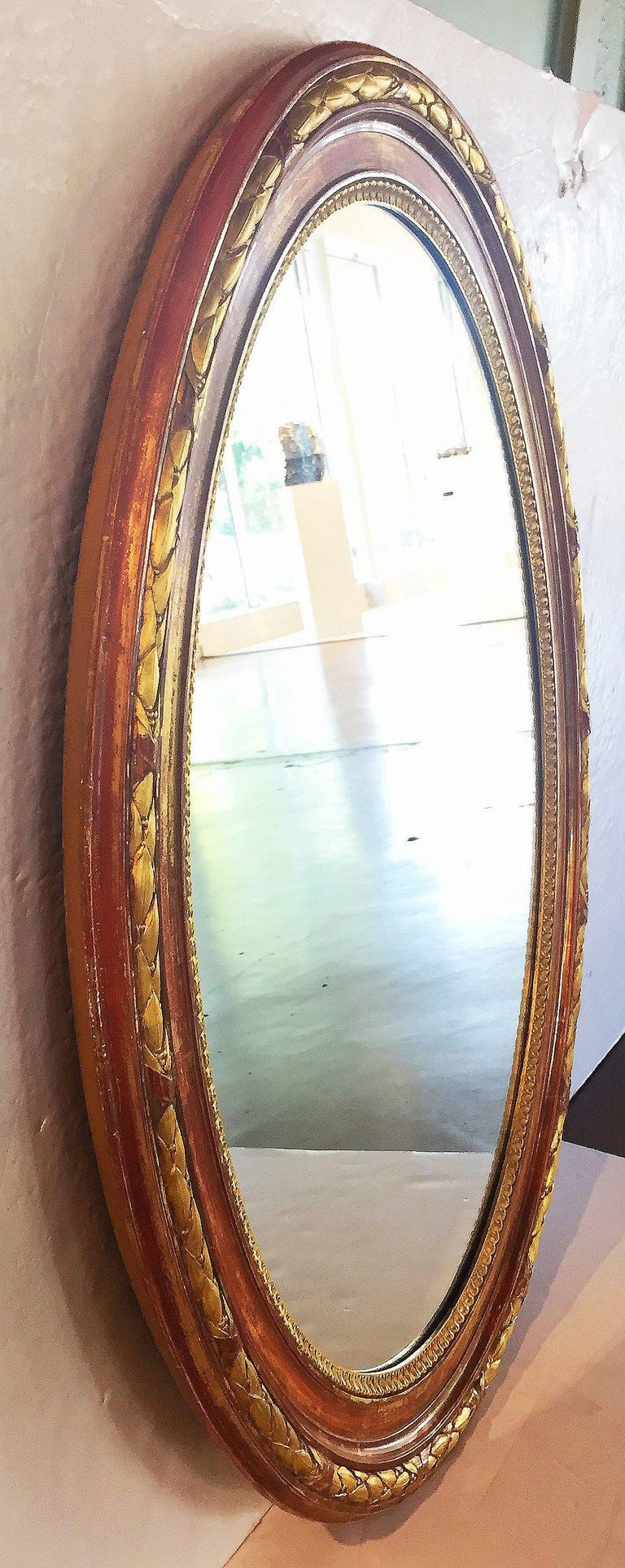 Large Louis Philippe Oval Framed Gilt Mirror (H 45 3/4 x W 36 3/4) at ...