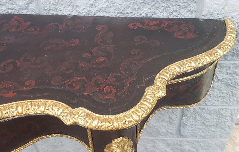 Large Louis Phillipe Ormolu and Giltwood French Console Wall Table ...