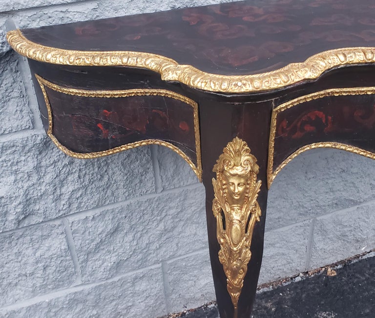 Large Louis Phillipe Ormolu and Giltwood French Console Wall Table ...