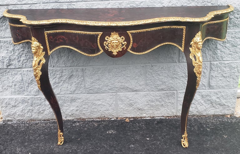 Large Louis Phillipe Ormolu and Giltwood French Console Wall Table ...