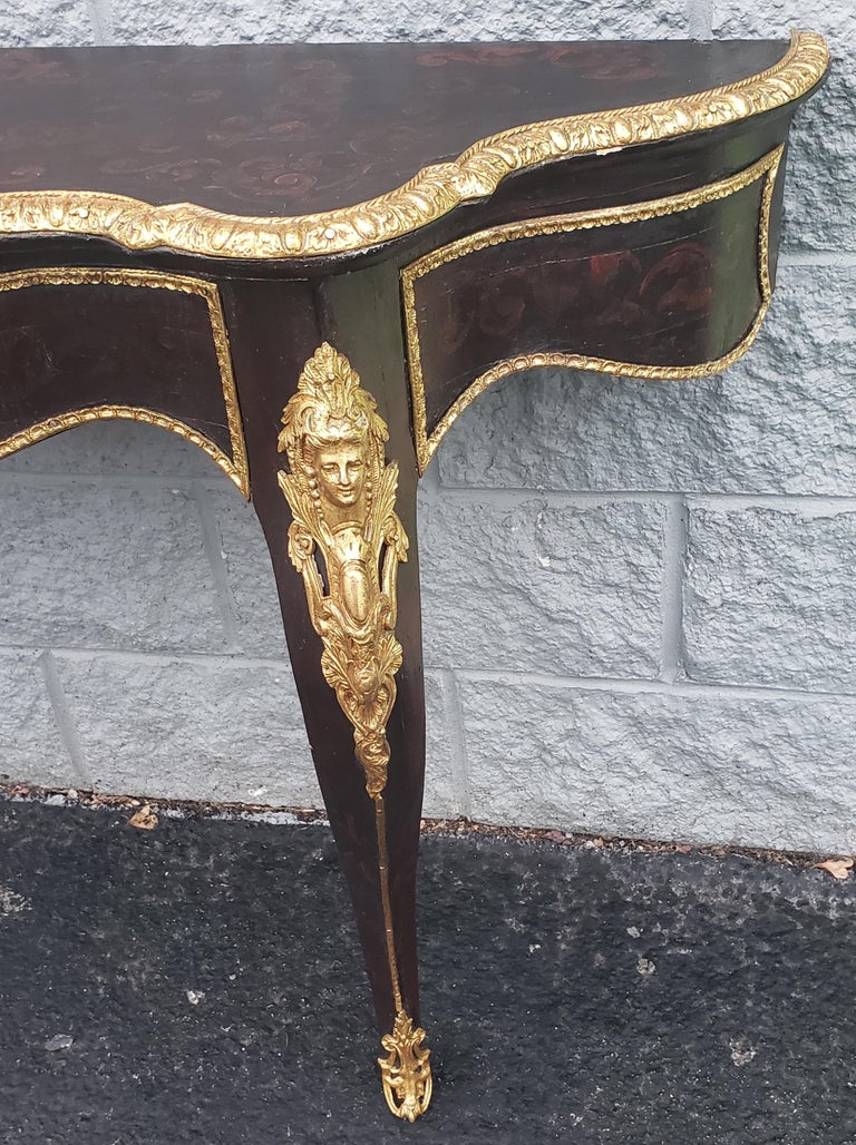 Large Louis Phillipe Ormolu and Giltwood French Console Wall Table ...