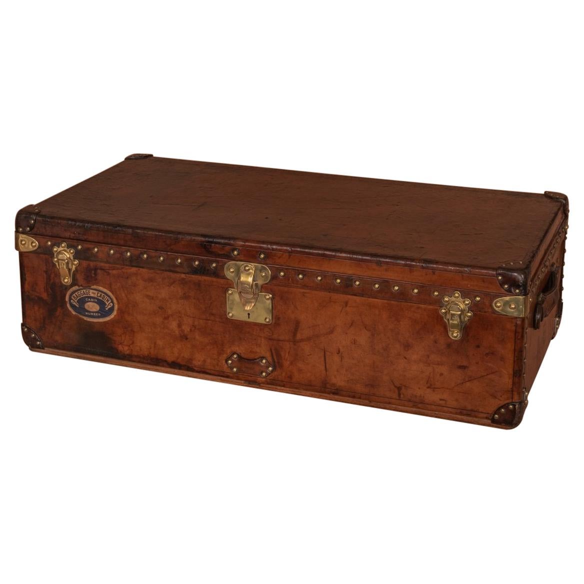 Large Louis Vuitton Leather Cabin Trunk, Circa 1925 at 1stDibs
