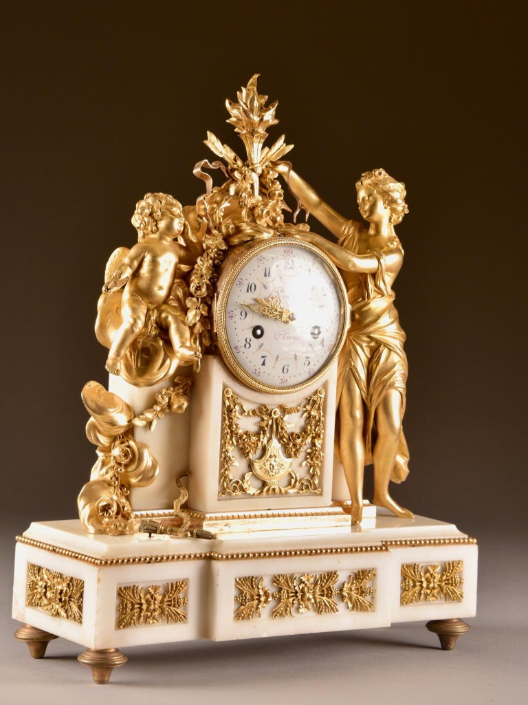 Large Louis XVI Clock '1780', Venus and Cherub, Amor Wird Seiner Waffen ...