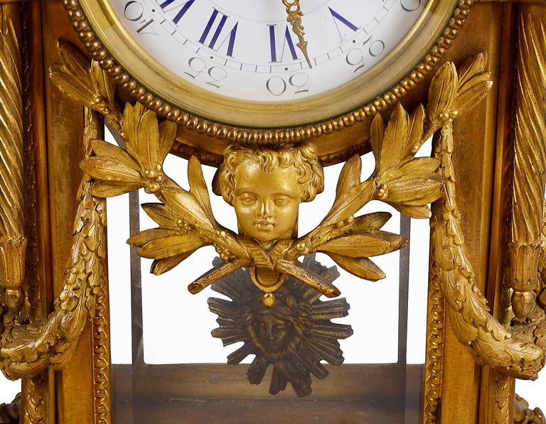 Large Louis XVI Style Clock Set For Sale at 1stDibs