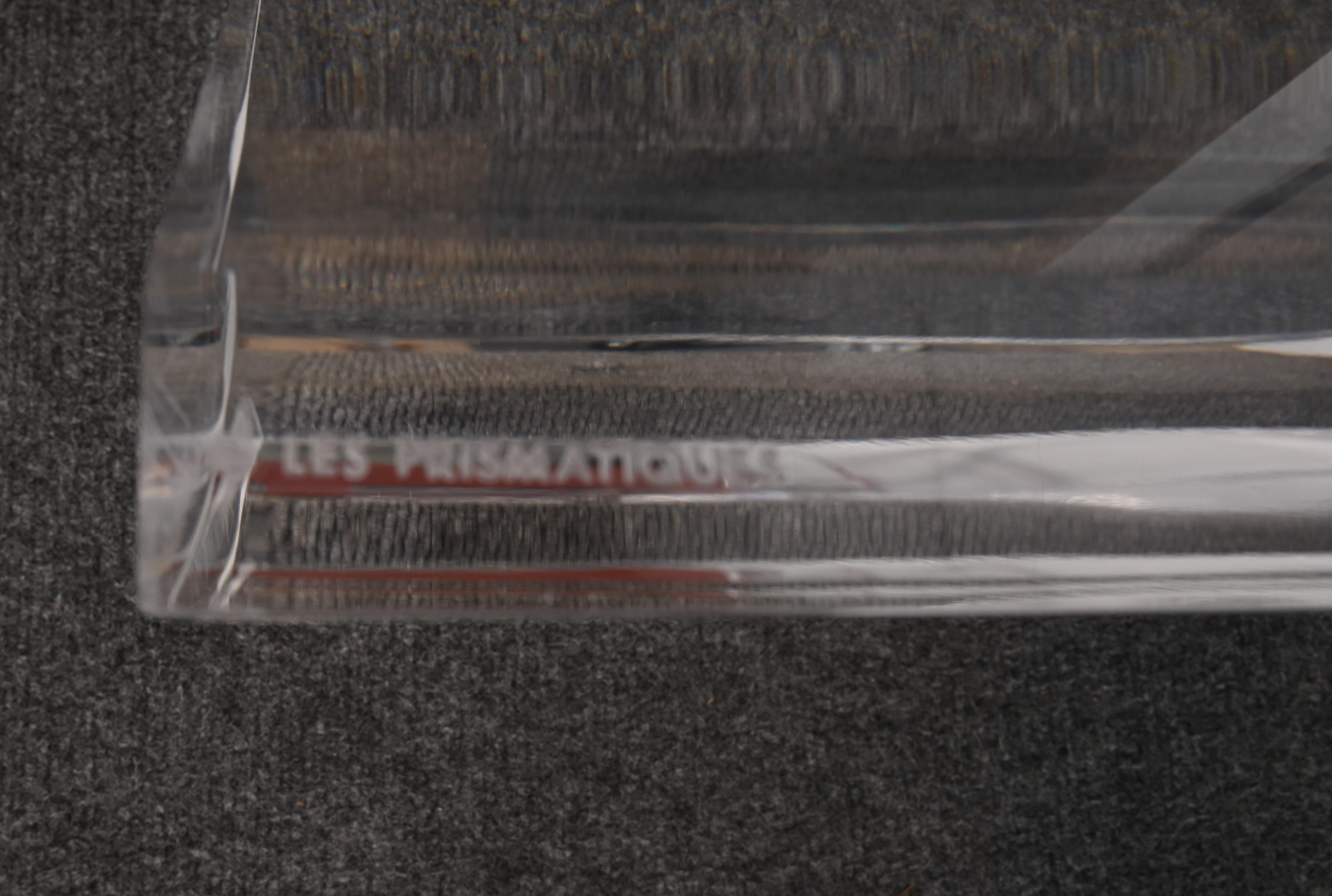 Large Lucite And Glass Coffee Table By Les Prismatiques 1970s For Sale At 1stdibs