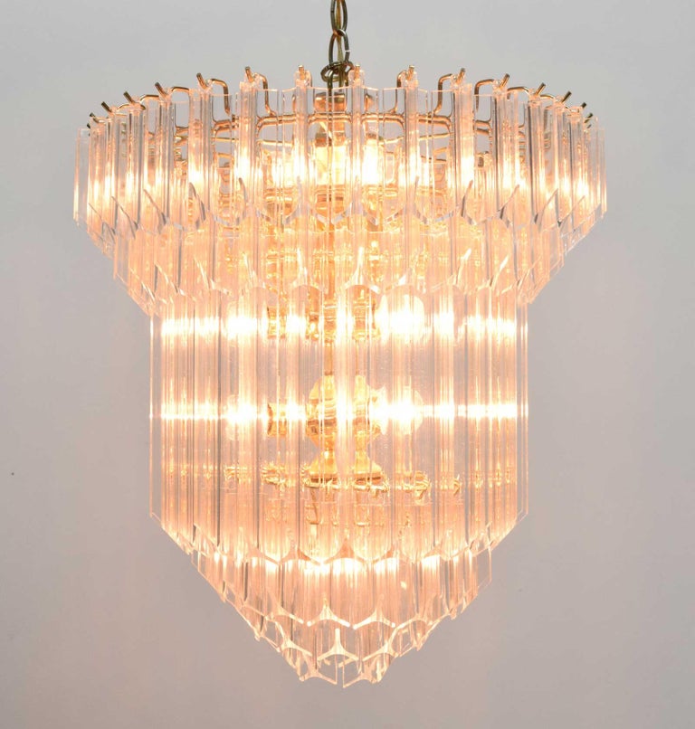 Large Lucite Chandelier, Six Tiers, 1970s For Sale at 1stDibs