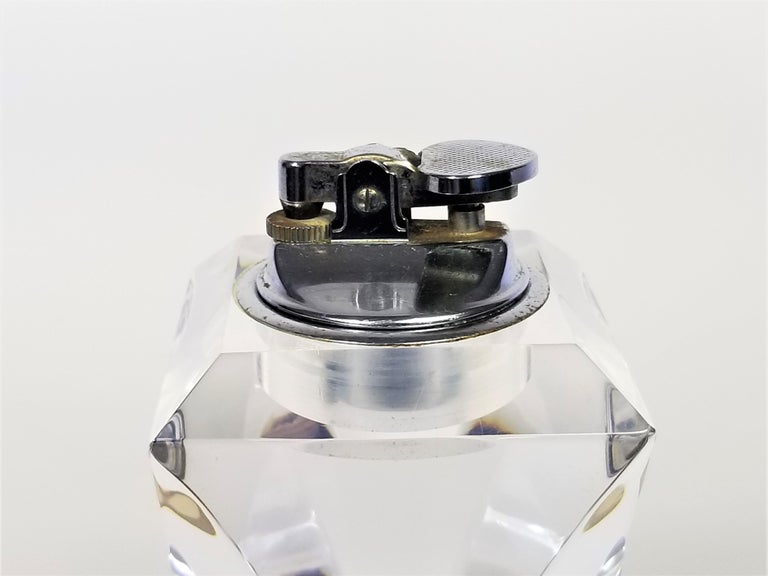 Large Lucite Table Lighter by Ritts Co. LA and Astrolite Products at ...