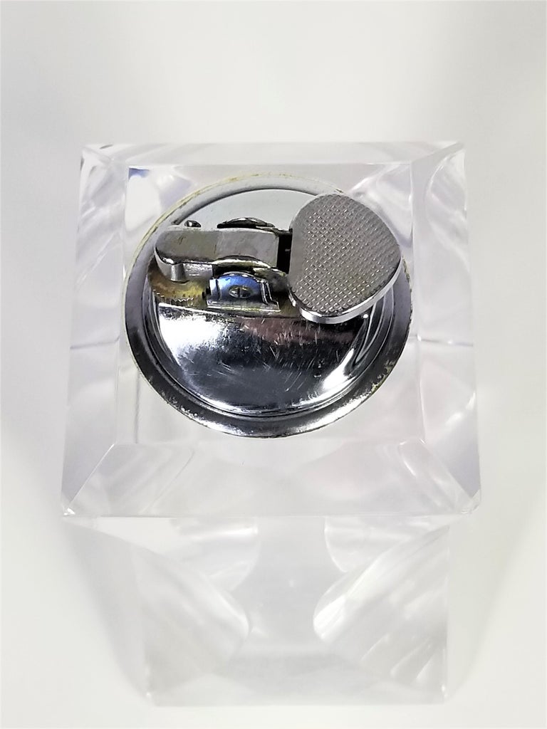 Large Lucite Table Lighter by Ritts Co. LA and Astrolite Products at ...