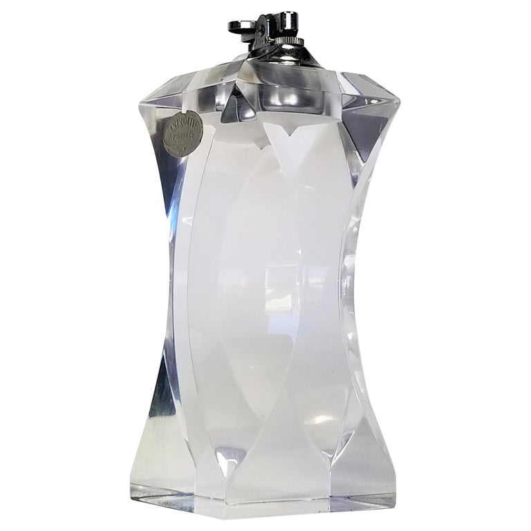 Large Lucite Table Lighter by Ritts Co. LA and Astrolite Products at ...