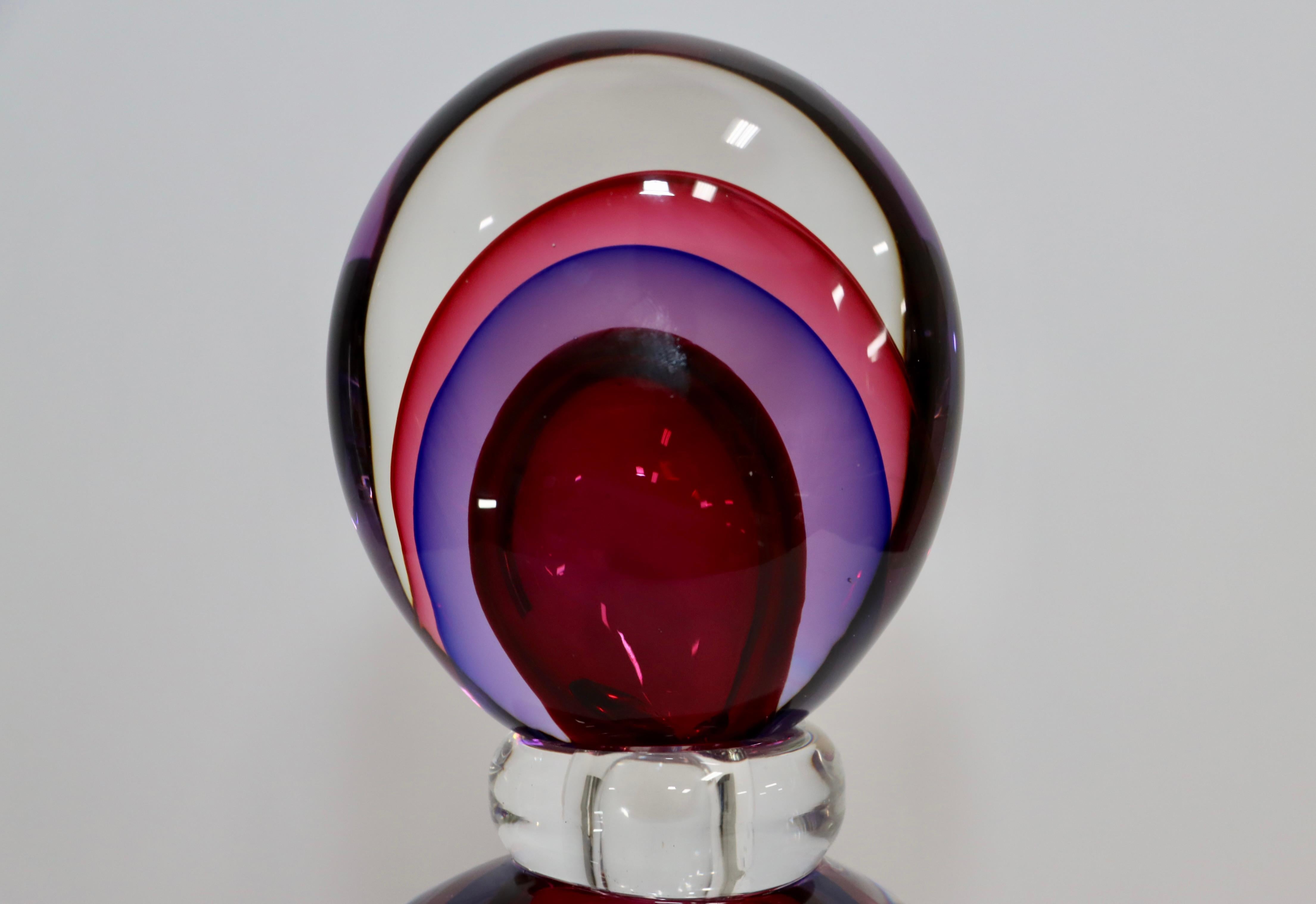 Large Luigi Onesto Murano Glass Bottle For Sale at 1stDibs